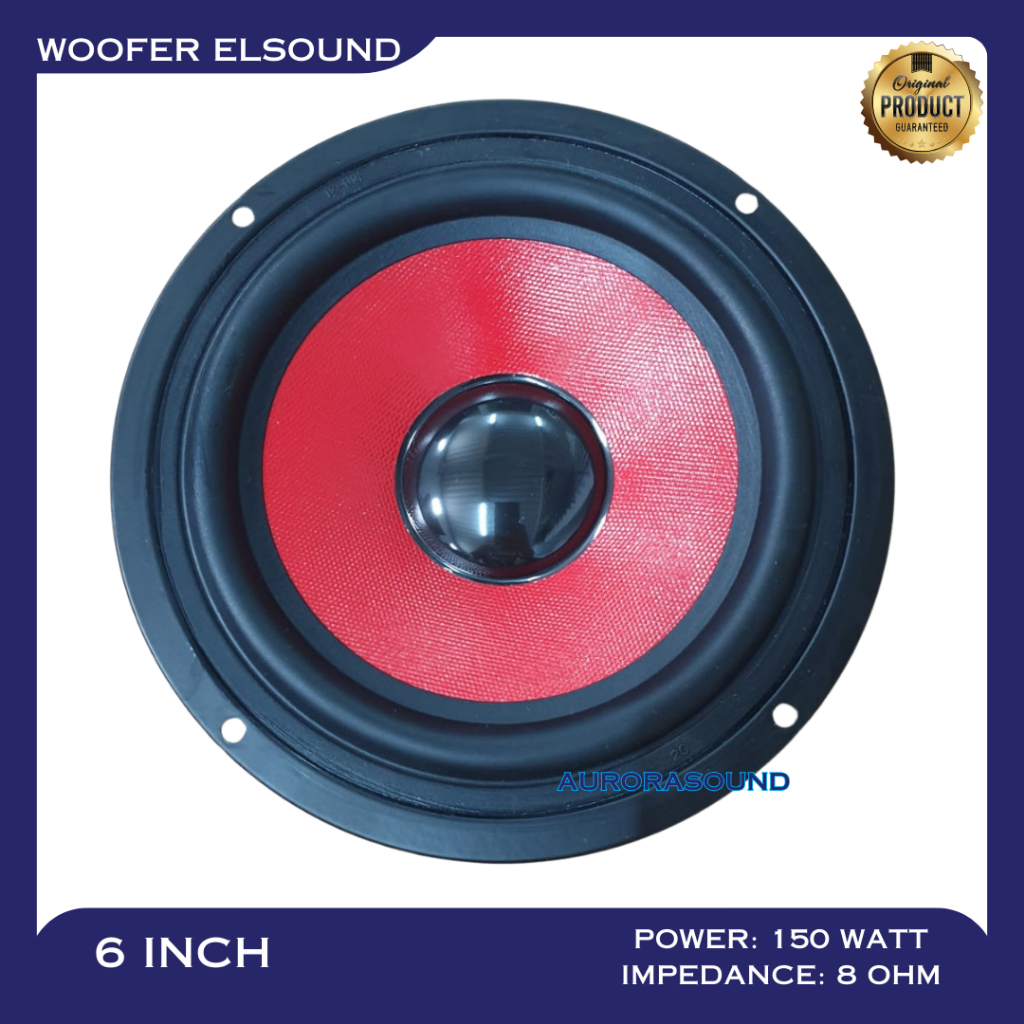 Jual SPEAKER ELSOUND 6 INCH 6IN 6" MAGNET BESAR 150 WATT ORIGINAL RED ...