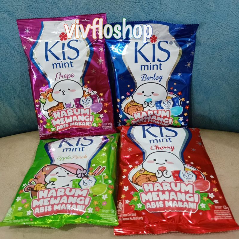 Jual Permen Kis Mint (Barley/ Cherry/ Apple/ Grape) Kemasan Bag 125 gram | Shopee Indonesia