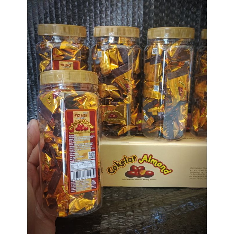 Jual cokelat almond king coklat musdalifah 1 Toples | Shopee Indonesia