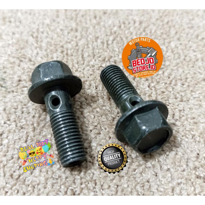 Jual Baut Nepel Selang Master Rem M8 Kunci 12/ Baut Bolong Benjo Minyak ...