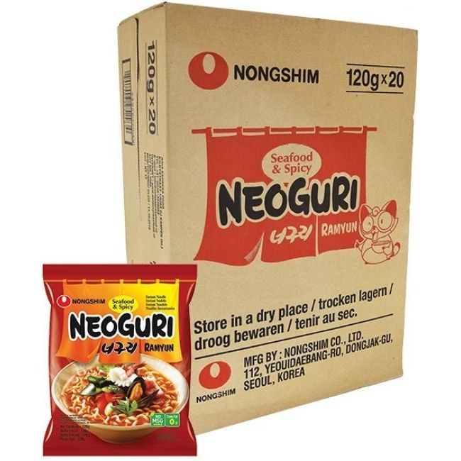 Jual NONGSHIM Neogori Udon Noodle Soup Seafood & Spycy 120gr@20pcs /BOX ...
