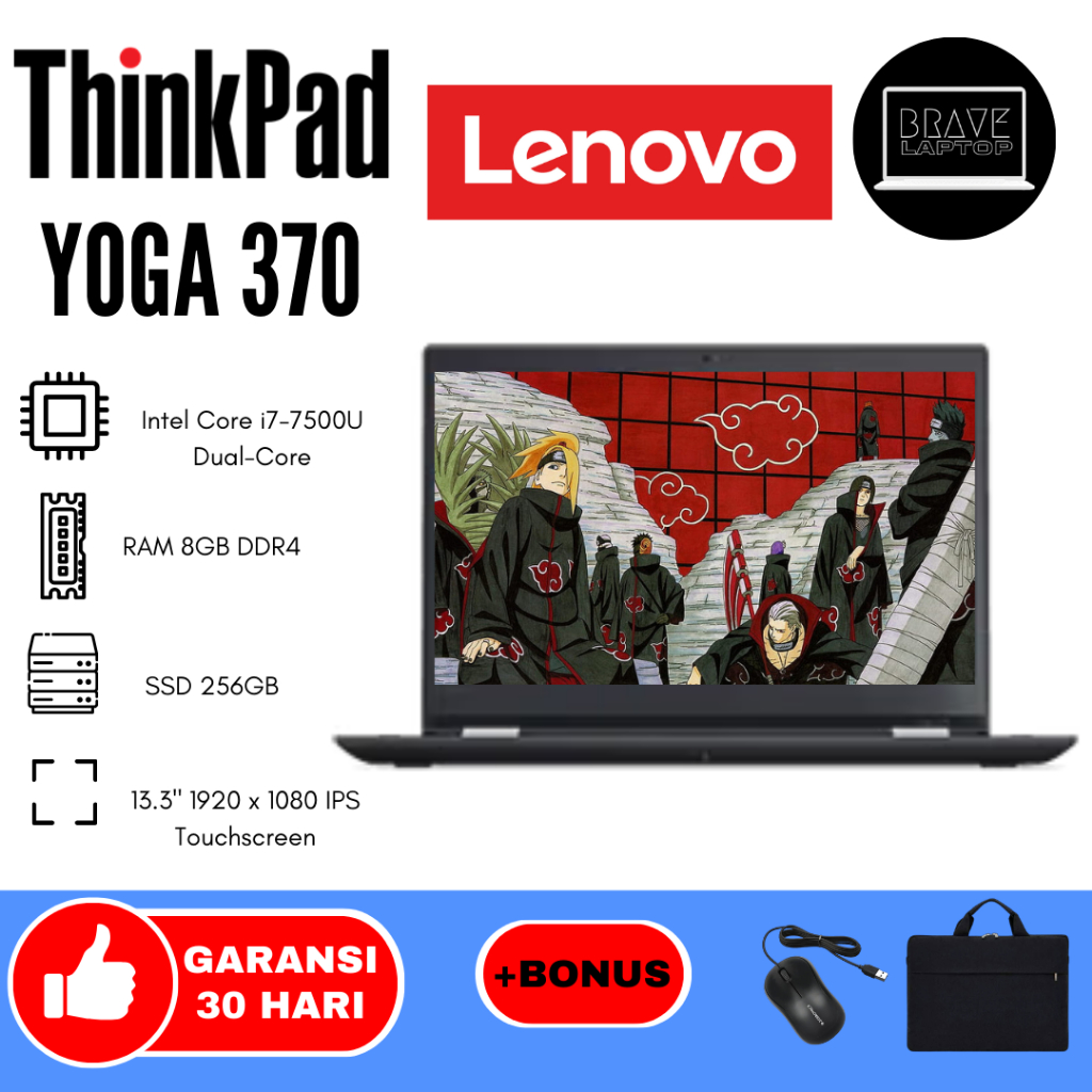 Jual LAPTOP LENOVO THINKPAD YOGA 260 370 L380 L390 X380 X390 CORE i5/i7 GEN 8 - LAYAR 13,3 INCH ...