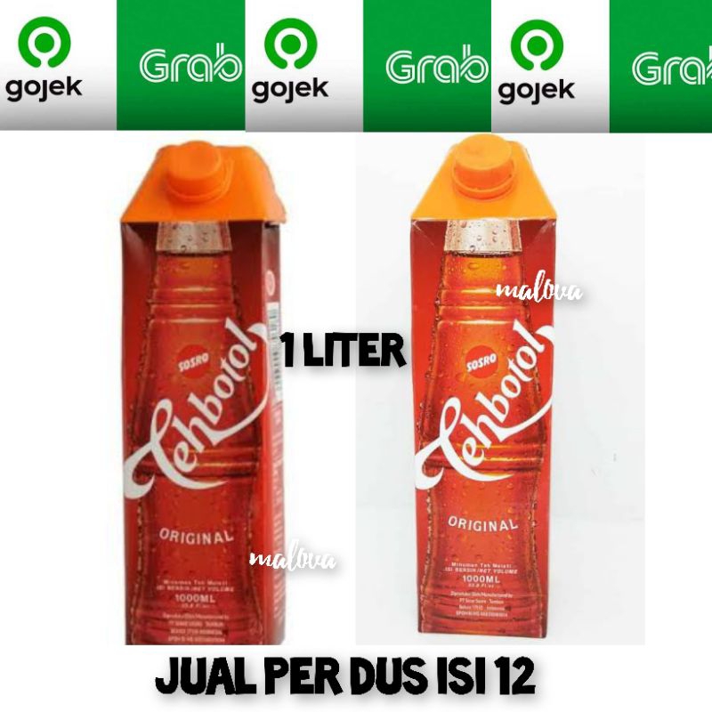 Jual Teh Botol Kotak Sosro 1 liter Original (1 Dus isi 12 Kotak) | Shopee Indonesia