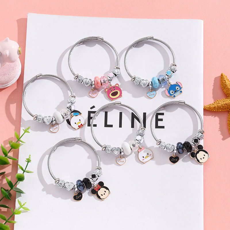 Jual Gelang Model Pandor Disney Lotso Stitch Donald Daisy Gelang ...