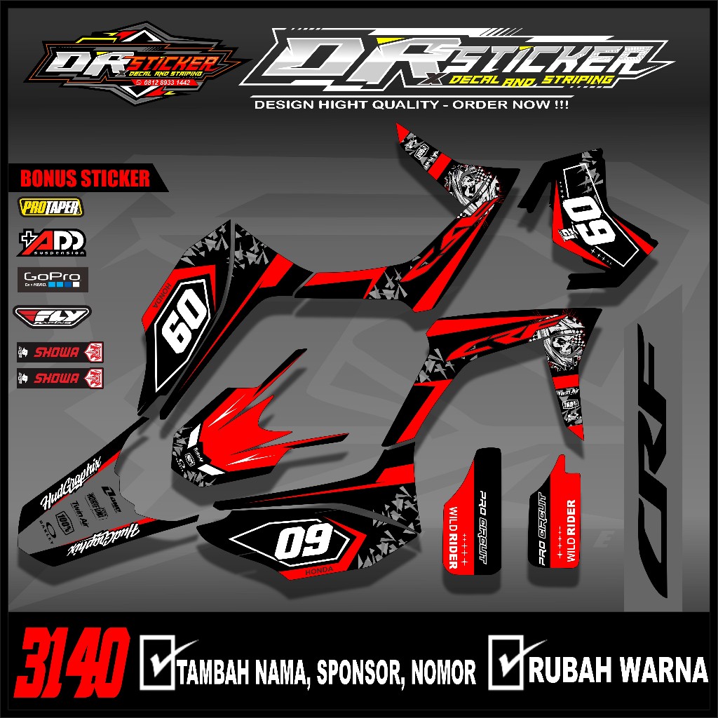 Jual STIKER STRIPING CRF 150 L SEMIFULL DESAIN RACING - STRIPING CRF ...