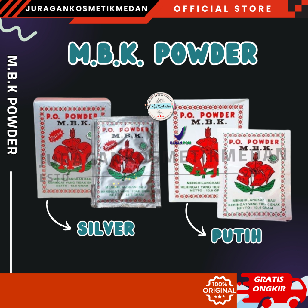 Jual MBK POWDER SACHET BEDAK MBK PUTIH MBK SILVER BEDAK BADAN BEDAK ...