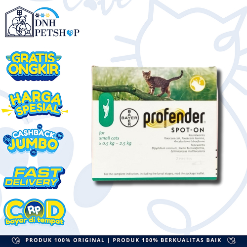 Jual Profender SMALL Cats 1 TUBE berat 0.5kg - 2.5kg obat cacing KUCING ...