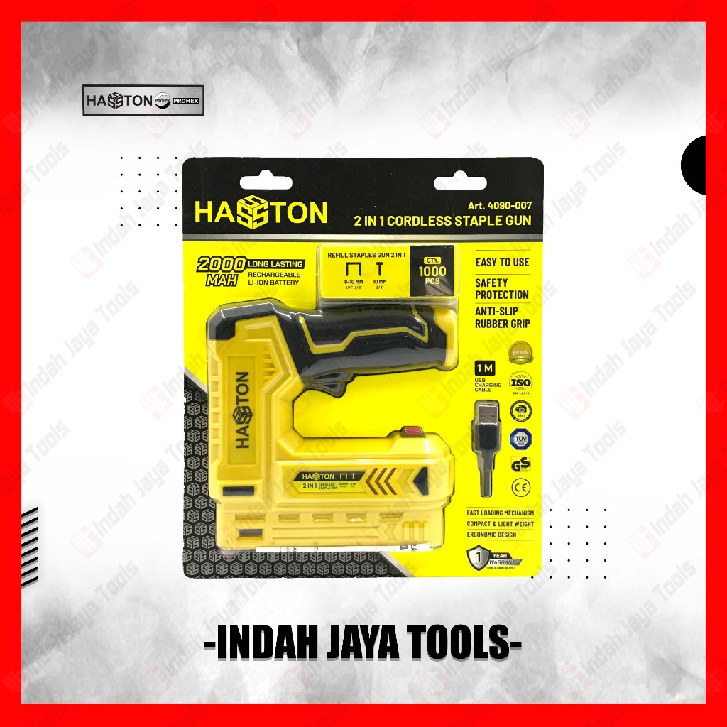 Jual HASSTON 4090-007 Cordless Stapler - Mesin Paku Staples Tembak Baterai | Shopee Indonesia