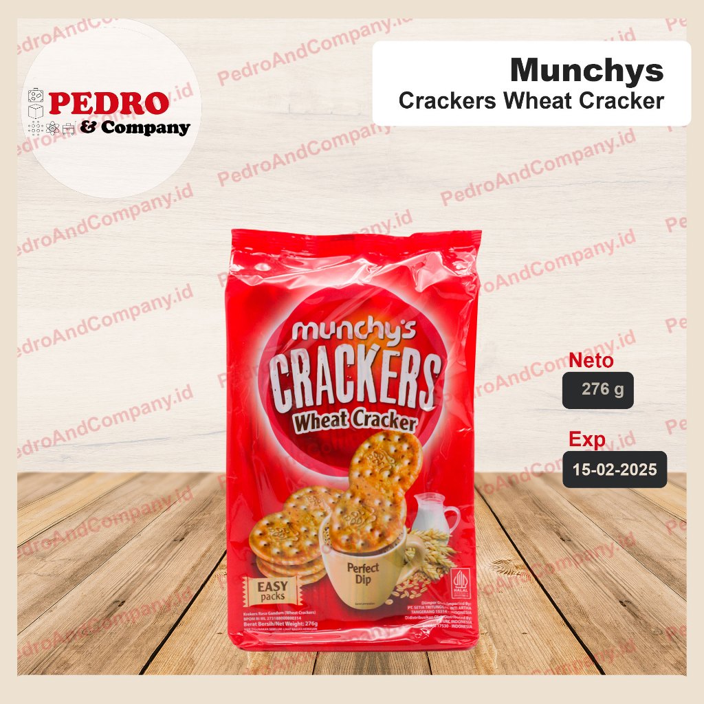 Jual Munchys Crakers Wheat cracker 276 gram biskuit snack gandum kraker ...