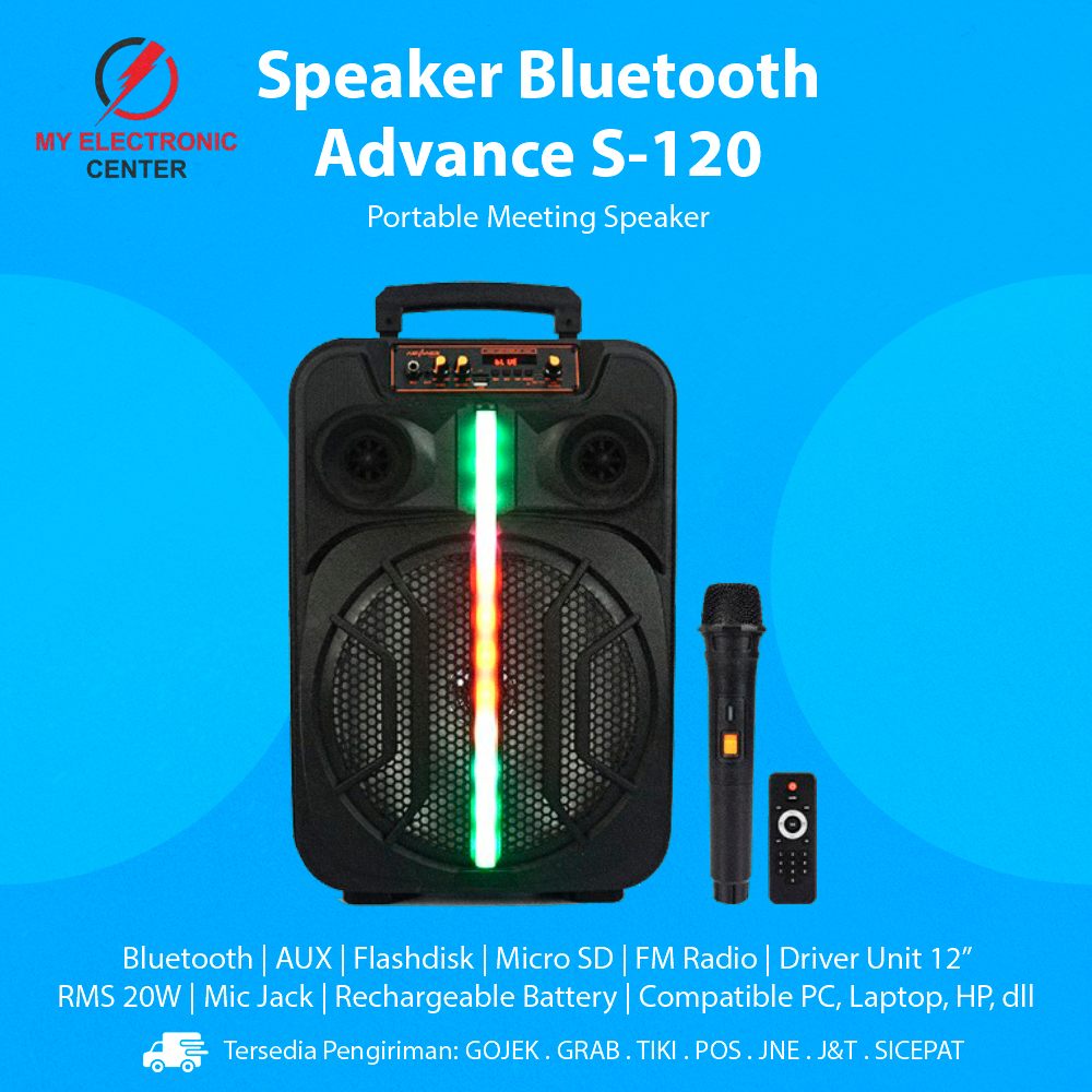 Jual Speaker Bluetooth Advance S-120 Aktif Laptop Komputer PC HP Karaoke | Shopee Indonesia