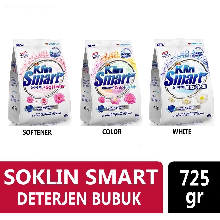 Jual Soklin Smart 725gr Deterjen Bubuk Detergent Powder | Shopee Indonesia