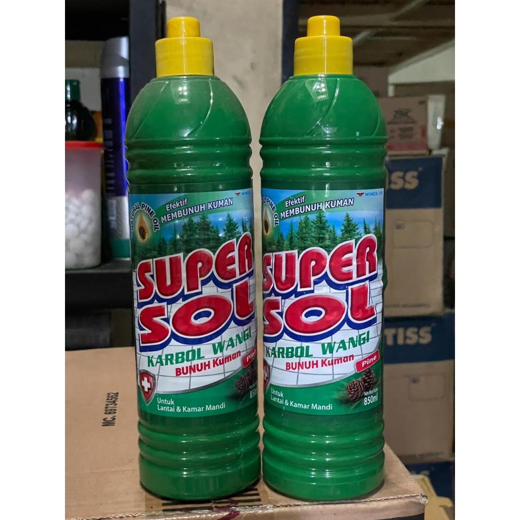 Jual Supersol 750ml Pembersih Lantai Karbol Cemara Pine Botol Super Sol | Shopee Indonesia
