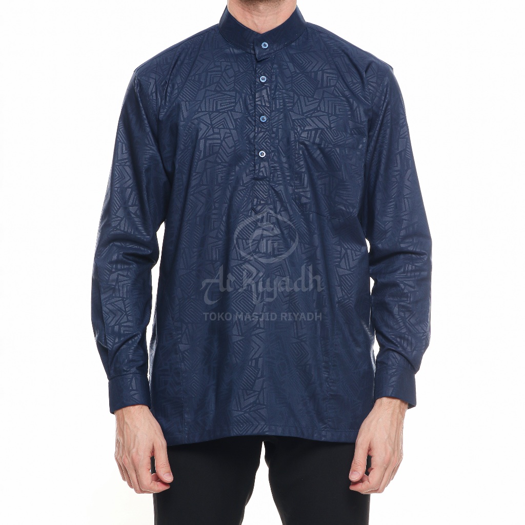 Jual Baju Koko ZAWEEYA Ajmal Series Model Mansur Emboss Polos Warna ...