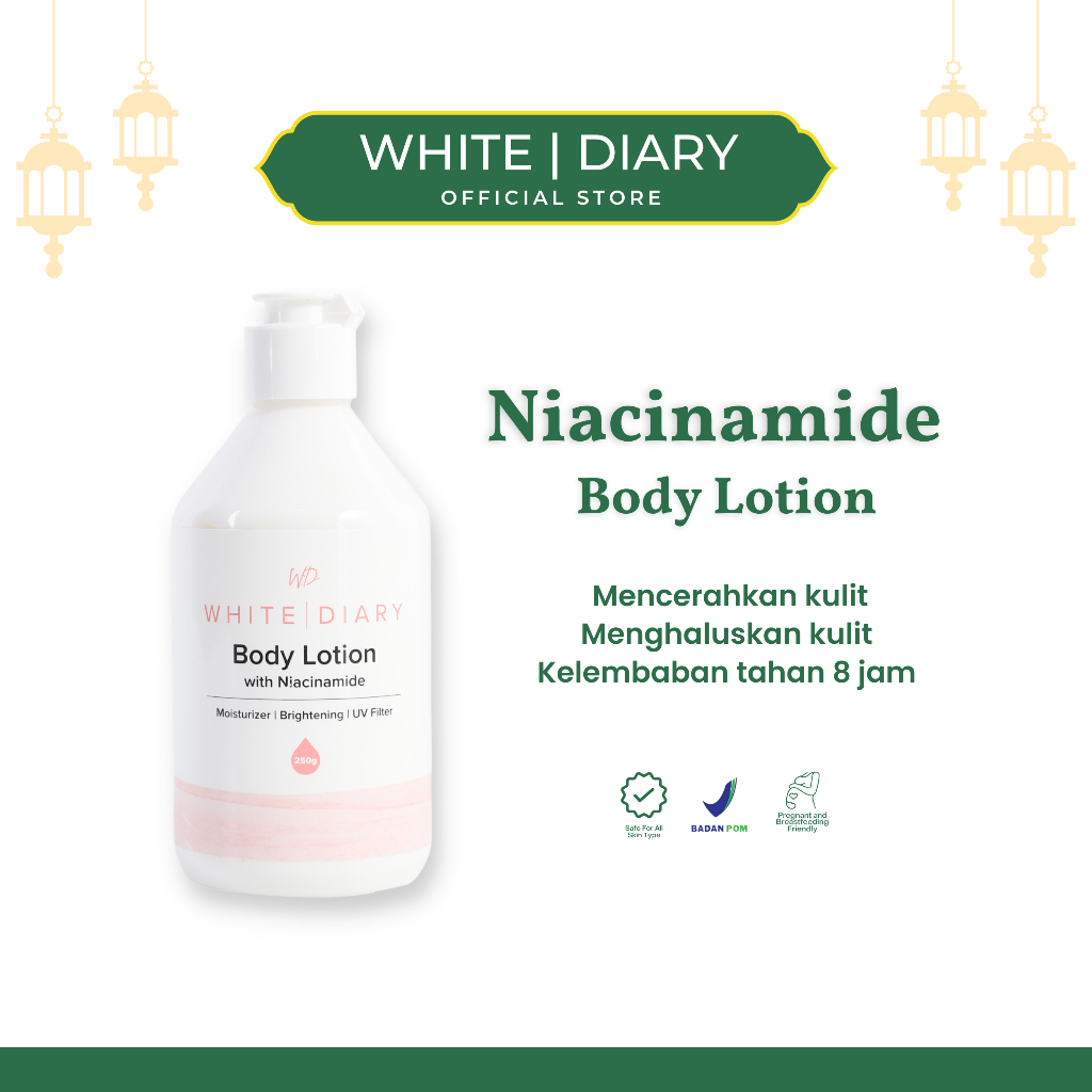 Jual White Diary Niacinamide Body Lotion | Mencerahkan, Menenangkan ...