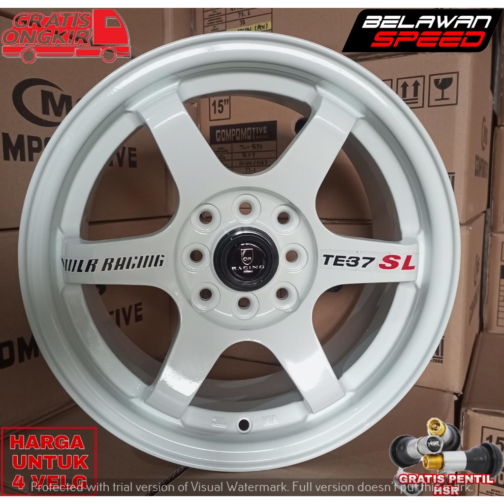 Jual VELG MOBIL RACING PELEK MODIFIKASI VELG TL TE37 RING 15 PCD 4X100/114,3 UNTUK BRIO IGNIS ...