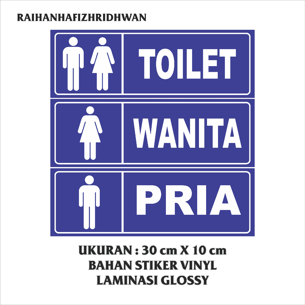 Jual STIKER / STIKER TOILET / STIKER PINTU TOILET / TOILET PRIA ...