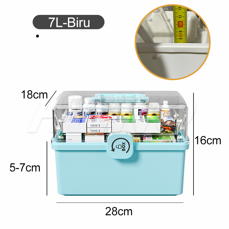 Jual HEINO Box Obat Kotak Penyimpanan Kotak Obat Portable Plastic ...