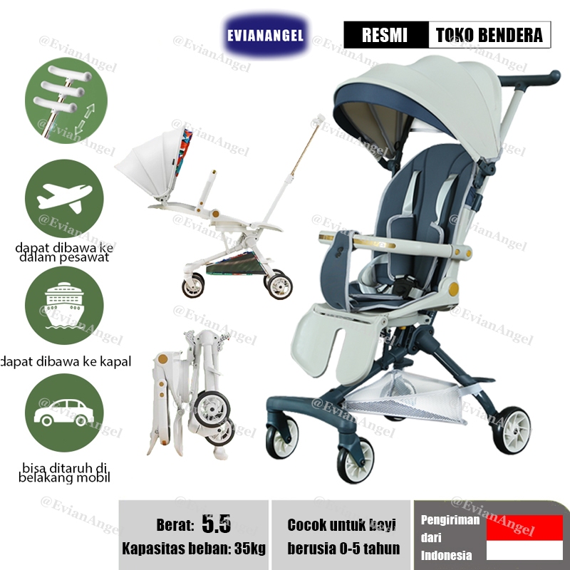 Jual EVIANANGEL Baby Stroller Magic Foldtable Lightweight Mainan 180 ...