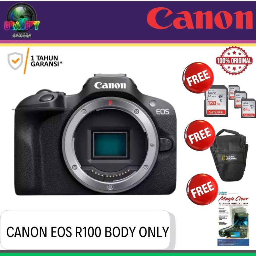 Jual CANON EOS R100 KIT 15-45MM / CANON R100 KIT 15-45MM / CANON R100 ...