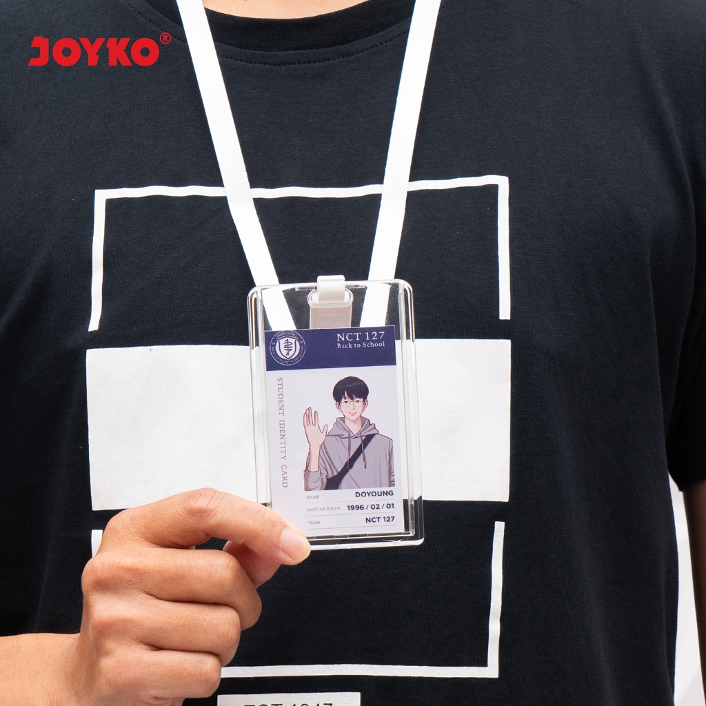 Jual (1 Set) Name Tag Acrylic + Tali Bening Berdiri JOYKO NT-82 Tempat ...