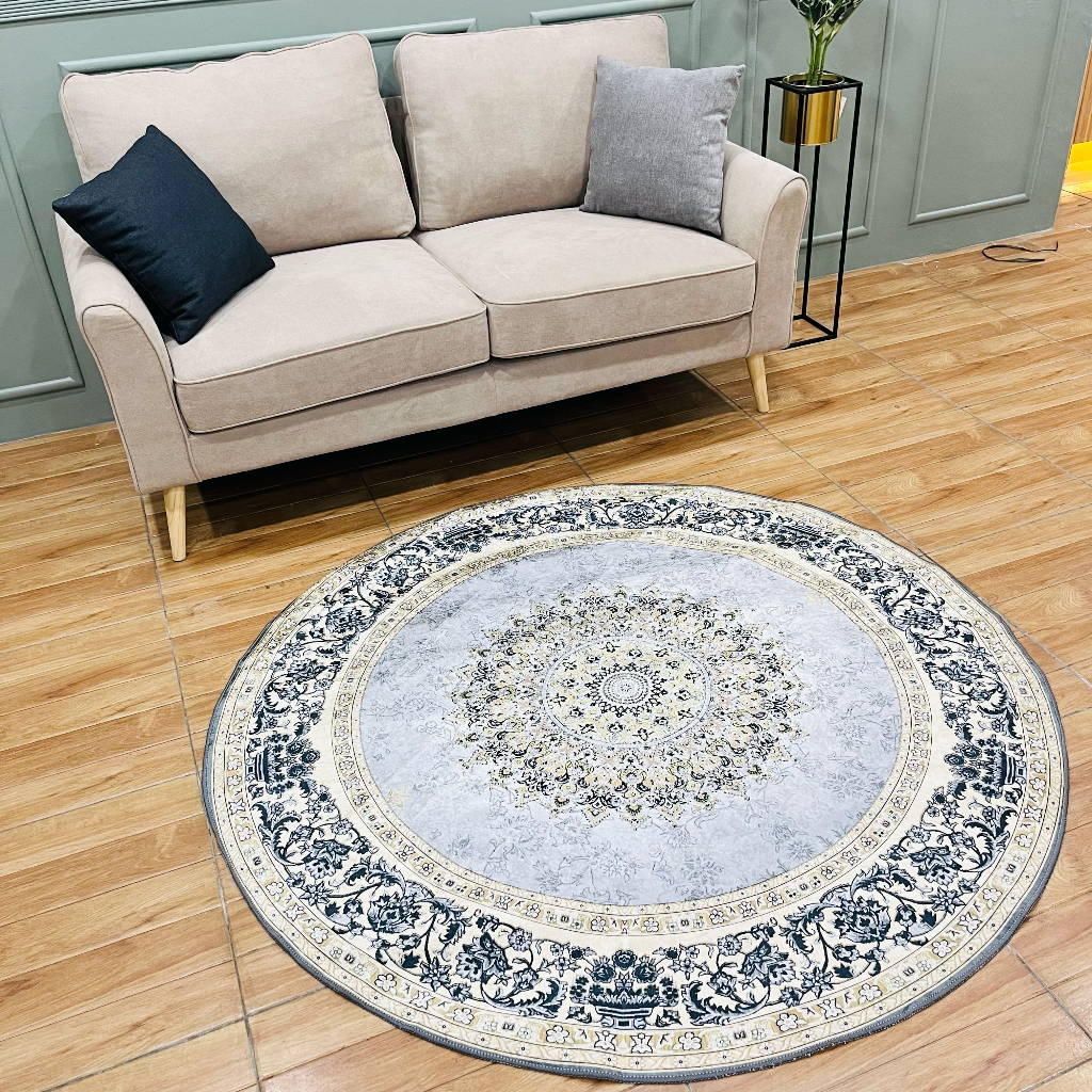 Jual Karpet Lantai Bulat Aesthetic Ruang Tamu Diameter 150 CM Jumbo ...