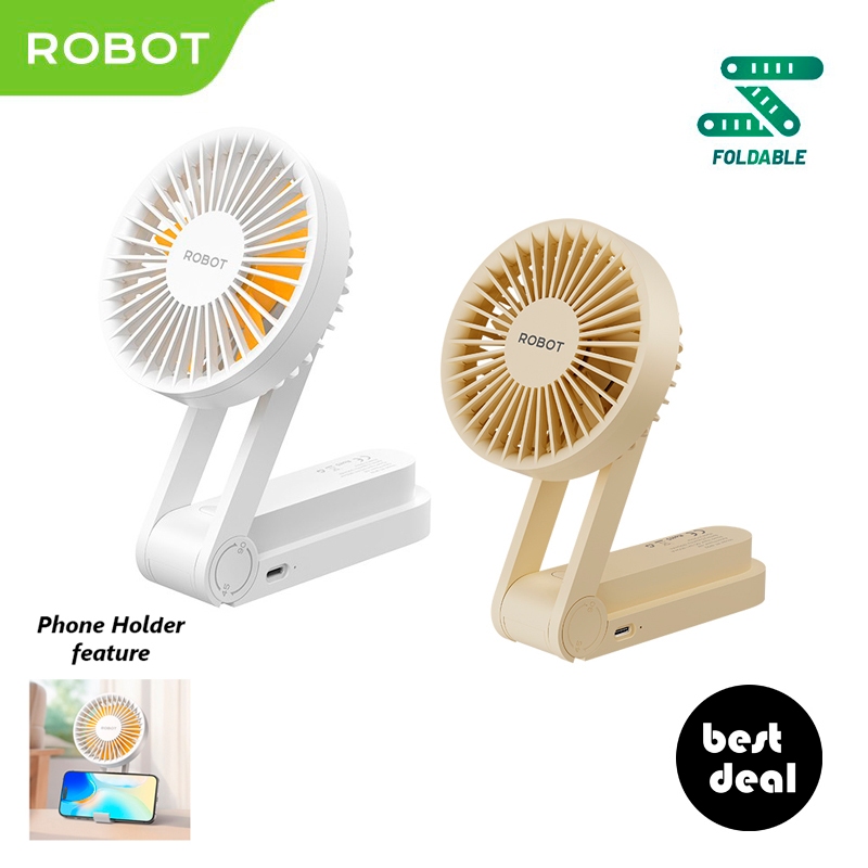 Jual Robot RT-BF22 Mini Fan 1200mAH Kipas Angin Mini Stand Phone Holder ...
