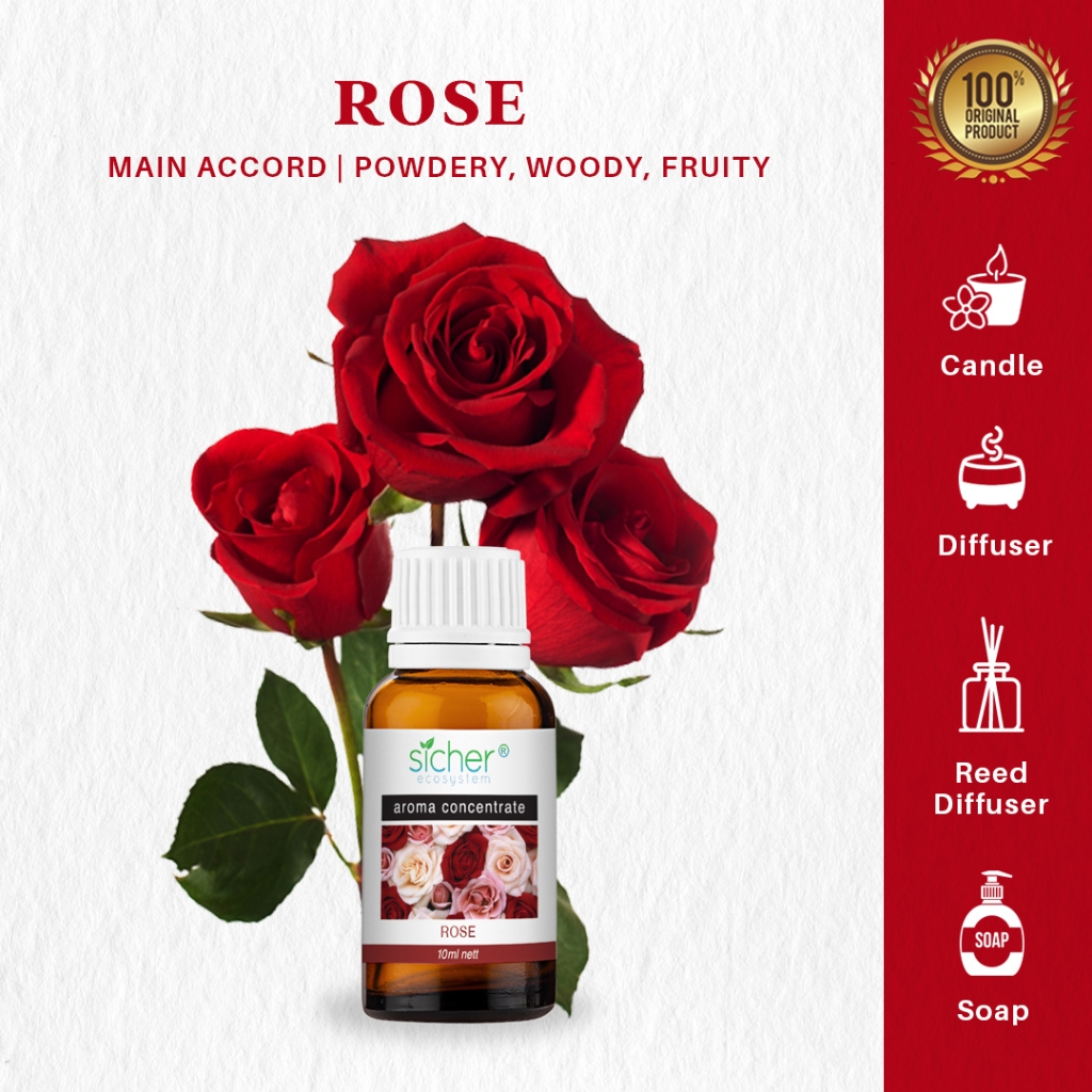 Jual Sicher Fragrance Oil / Aroma Concentrate / Essential Natural Rose ...