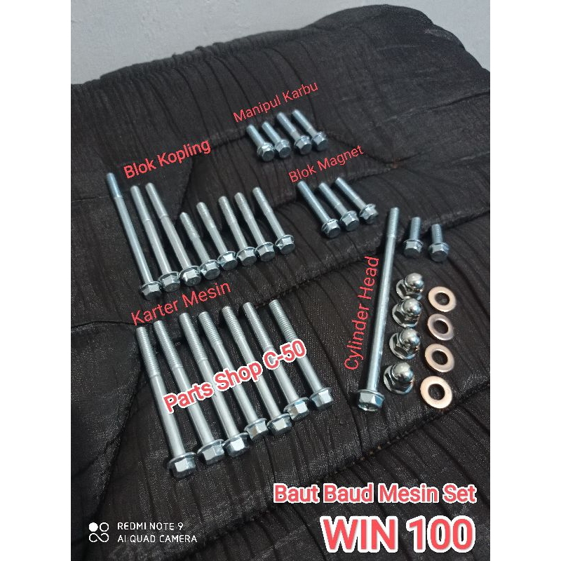Jual Baut Baud Mesin Set Kiri Kanan Honda Win Win 100 Untuk Semua Tahun IMI Good Quality ...