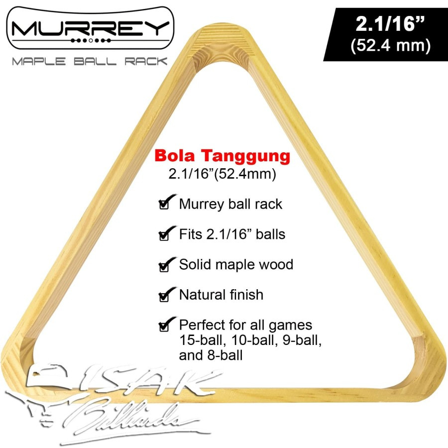 Jual Murrey Maple Ball Rack 2.1/16" Bola Tanggung Rak Segitiga Billiard Ori | Shopee Indonesia