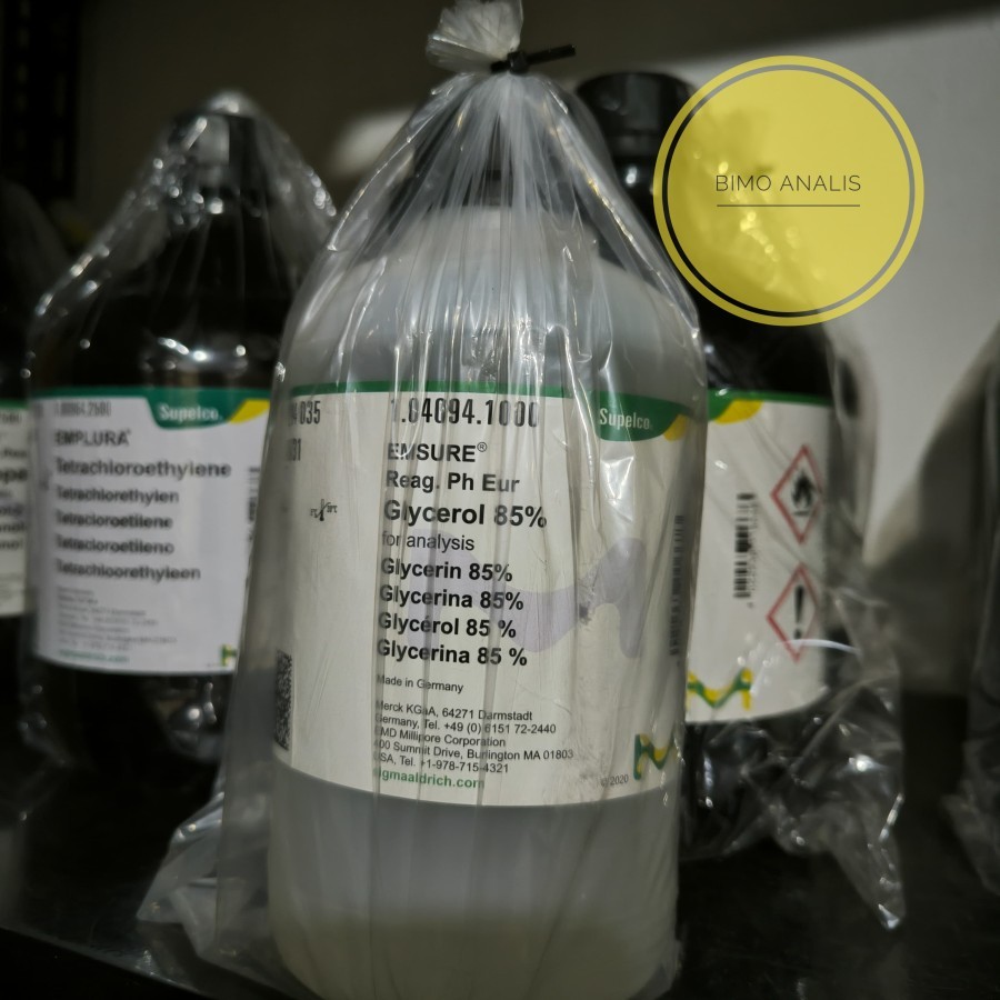 Jual Glycerol Pro Analis Merck 104094 | Gliserol 1 Liter / C3H8O3 1 ...