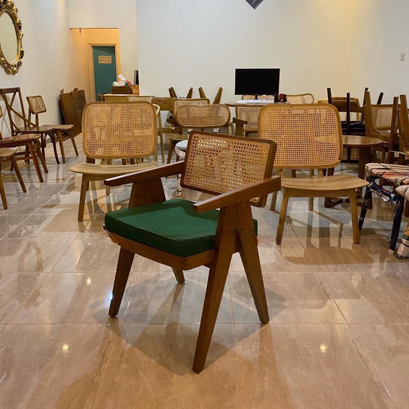 Jual Kursi Santai Rotan Retro Jati - Kursi Cafe Scandinavian Minimalis Modern - Kursi Makan ...