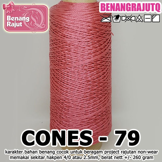Jual BENANG RAJUT NILON PP CONES GLANZ - D27 (KATALOG A) I NILON PP D27 ...