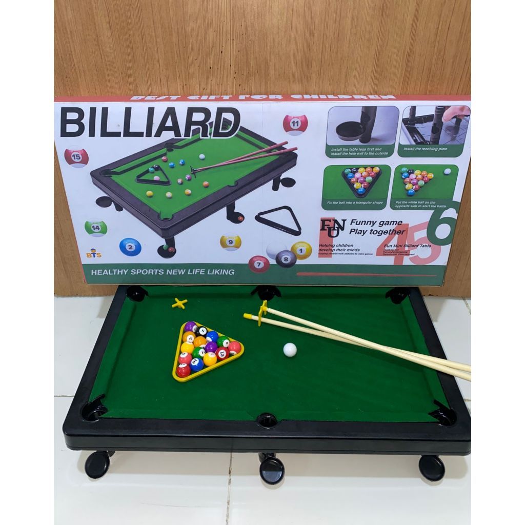 Jual [NEW] MAINAN BILLIARD SET / MEJA BILLIARD MINI PORTABLE / MAINAN ANAK | Shopee Indonesia