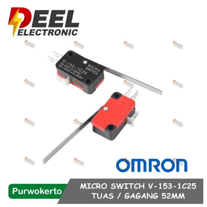 Jual MICRO SWITCH OMRON V-153-1C25 MINI LIMIT LONG STRAIGHT HINGE LEVER ARM | Shopee Indonesia