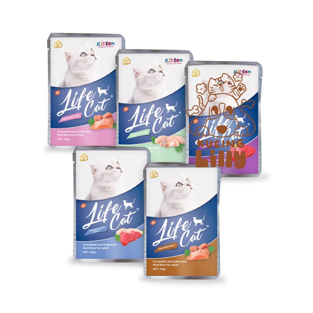 Jual Life Cat Pouch 1 Dus - (isi 24) 85 gram - Life Cat Makanan Kucing ...