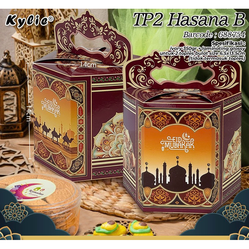Jual Box Tenteng Idul Fitri Untuk 2 Toples Bulet 500gr TP2 (Per 10pc ...