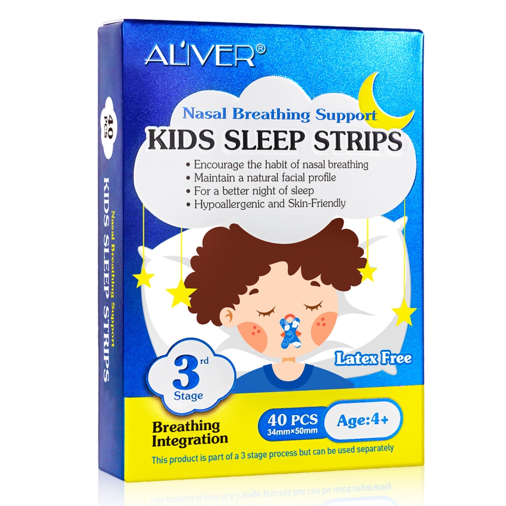 Jual Al'iver Nasal Breathing Kids Sleep Strips / Plester Mulut 3rd ...