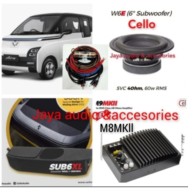 Jual Subwoofer Pnp Box Cello 6inch W6E Power Dan Include Kabel Power ...
