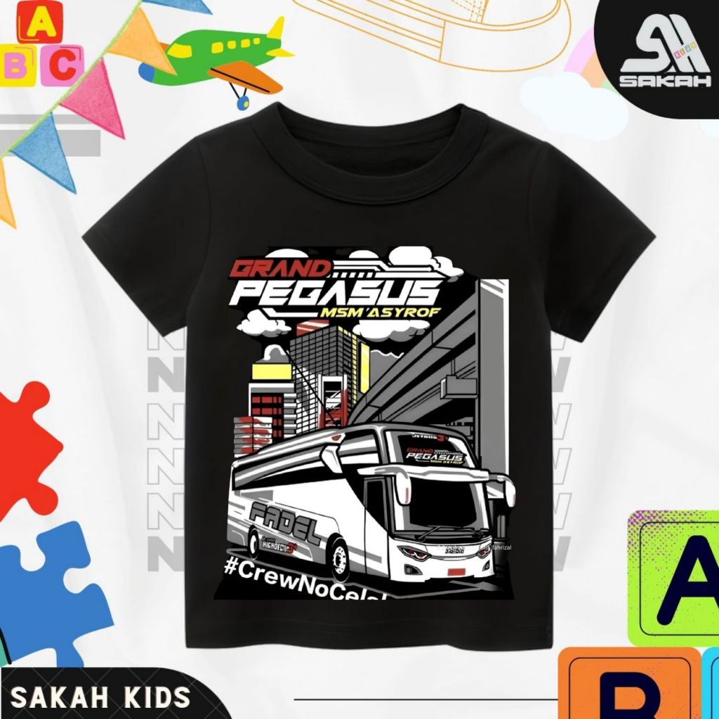 Jual Kaos Anak Custom Nama Combed 30s BUS GRAND PEGASUS ASROF Untuk ...