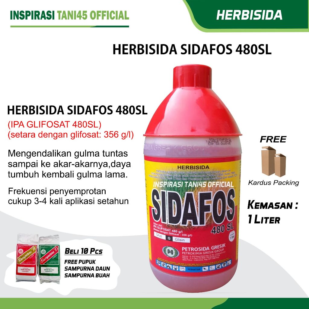 Jual Sidafos 480 SL Herbisida Sistemik 1 Liter/Herbisida Sidafos 480 SL ...