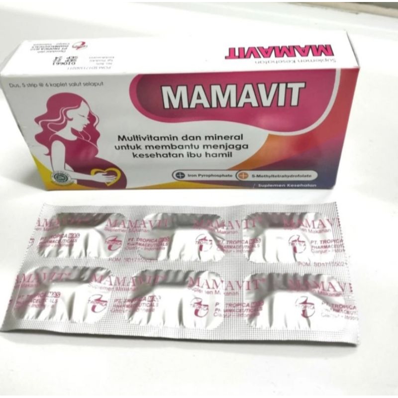 Jual MAMAVIT VITAMIN IBU HAMIL STRIP 6 TABLET | Shopee Indonesia