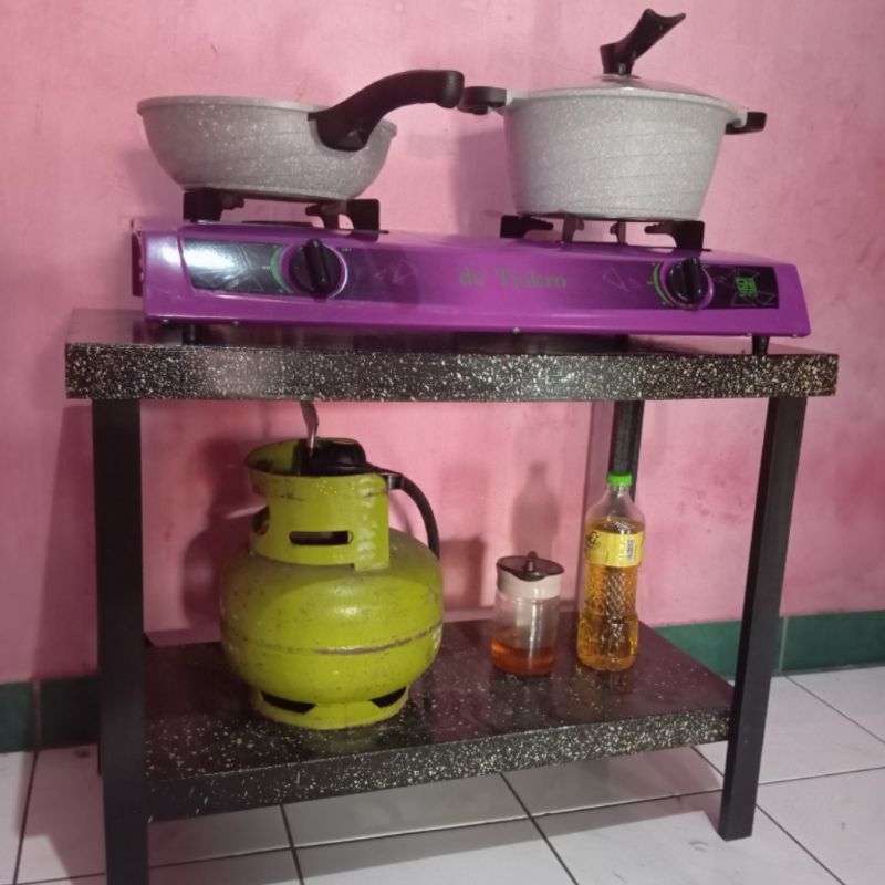 Jual Rak Sususn Meja Kompor kayu serbaguna Meja Portable Model ...