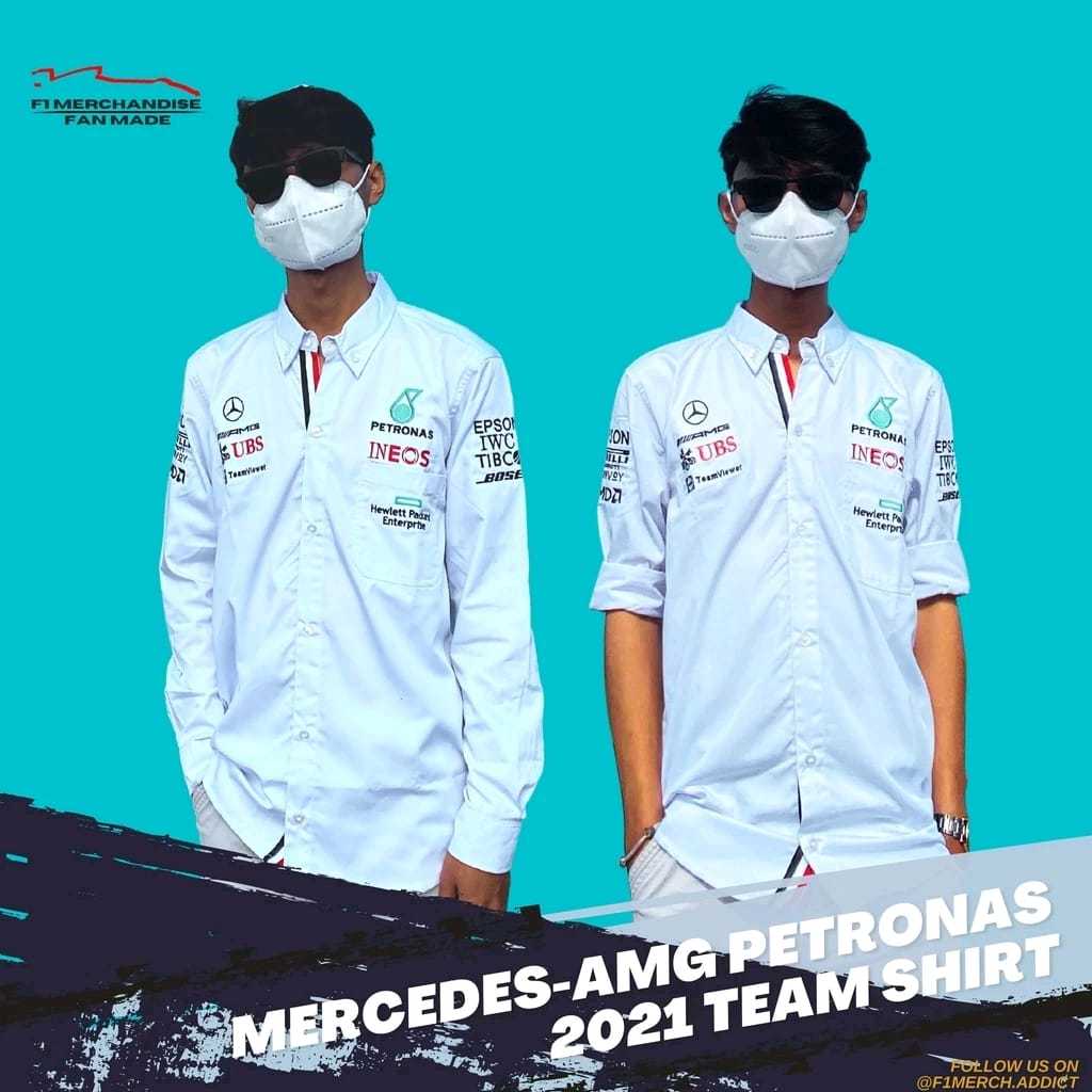 Jual Kemeja Kaos Polo F1 Mercedes AMG Petronas Formula 1 Team 2021 Fan ...