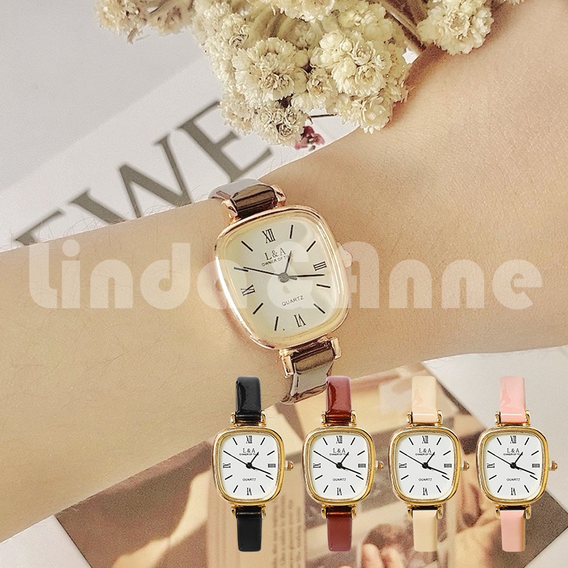 Jual Ladies Casual Jam Tangan Kecil Wanita Irregular Square Dial Bahan ...