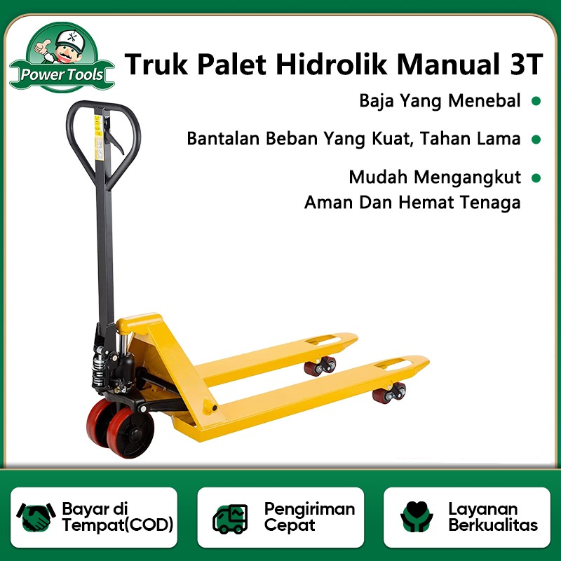 Jual ISKU Hydraulic Hand Pallet Truck Trolley 3 Ton / 3000 Kg Garansi 1 ...