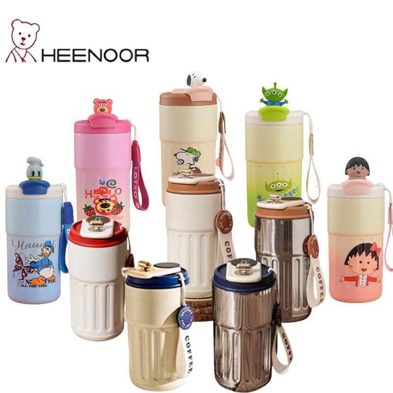Jual Heenoor Botol Termos Coffee&Tea Cup Polos dan Karakter Vacuum LED ...
