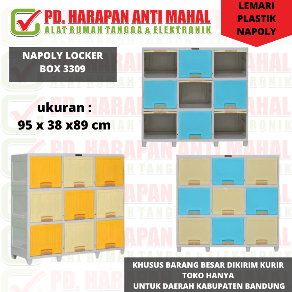 Jual NAPOLY LOCKER BOX 3309 (LEMARI PLASTIK)/Lemari Plastik Napolly 3 ...
