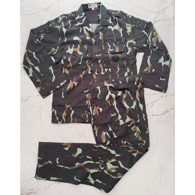Jual Seragam PDL Tactical Jatah Loreng Brimob Terbaru 2023/Sragam PDL ...