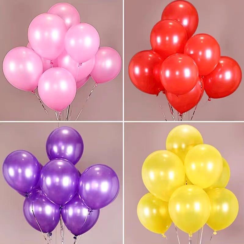 Jual BALON LATEX METALIC UKURAN 10 INCI ISI 100 PCS | Shopee Indonesia