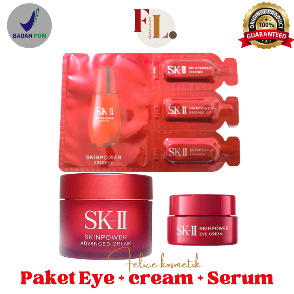 Jual SKII SK2 SK ii SK Paket SKINPower Cream + SKINPOWER Essence(serum) Antiaging | Shopee Indonesia